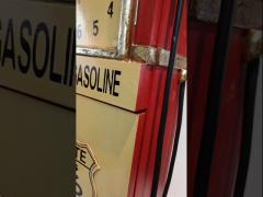 Gas Pump Storage Cabinet Decorative Wooden Cabinet Wood Floor Rack Red Color Floor Cabinet