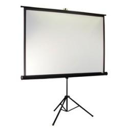 China Matte White Tripod Projection Screen Stand / Floor Pull Up Movie Theater Screen for sale