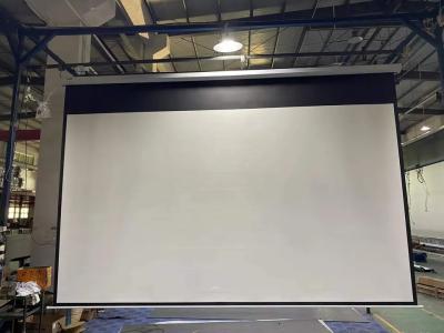 China 400 Inch Large Electric Projection Screen Motorized Tab Tensioned Screen For Big Hall for sale