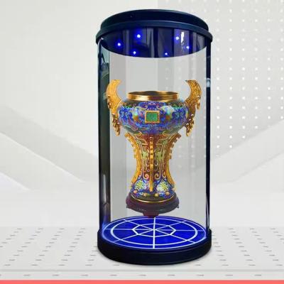 China 3D Hologram Cylinder Transparent Screen Interactive Holograms HoloTube 10.1inch with USB/SD Card/HDMI Input Interface for sale