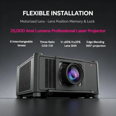 China 25000 ANSI Lumens 3LCD Laser Projector with Dual-Color Laser Technology and Edge Blending for Large Venues for sale