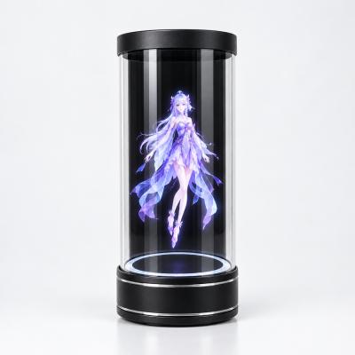 China 5 Inch Holographic Display with Acrylic Tube and Aluminum Alloy Housing, Portable 3D Hologram Display for Retail and Exhibition for sale