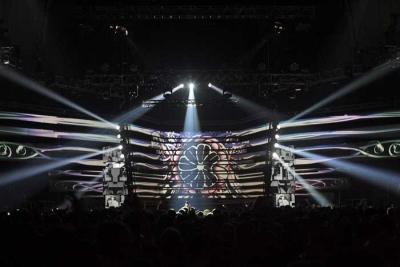 China Gaze des hintere Projektions-Schirm-ganz eigenhändig geschriebe Projektions-System-9.5x50m Holotronica Holo for sale