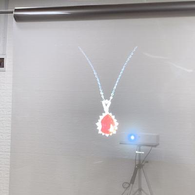 China Transparent Self Adhesive Holographic Rear Projection Film for Window Projection for sale