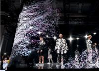 China Fireproof Polyamide Holographic Mesh Screen Motorized High Transparency for sale