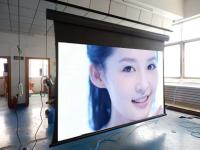 China Custom Tab Tensioned Motorized Screen , 106