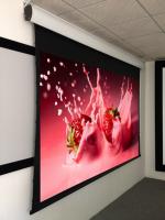 China Custom Large Electric Motorized Projector Screen With Aluminum Casing , Remote Control for sale