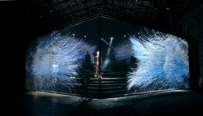 China Transparent 3D Hologram Projection Gauze Holographic Screen Polyamide Material for sale