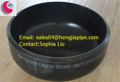 China DN250 SCH40 pipe end cap for sale