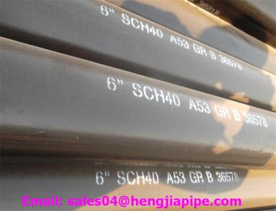 China 6inch SCH40 ASTM A53 Gr.B steel pipes for sale