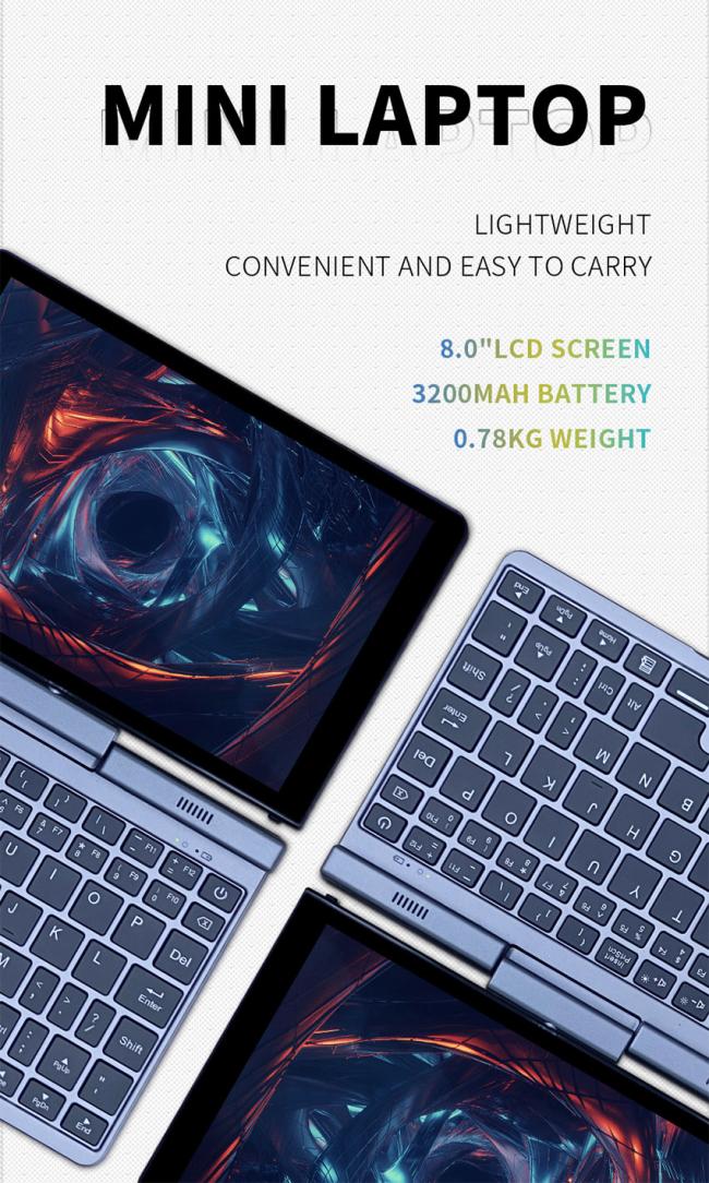 Mini laptop side profile
