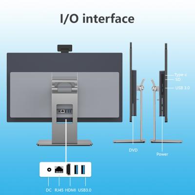 Cina 23.8 27 All-in-One Desktop Computer con sistema operativo Windows 10 e frequenza da 2,0 GHz a 3,9 GHz in vendita