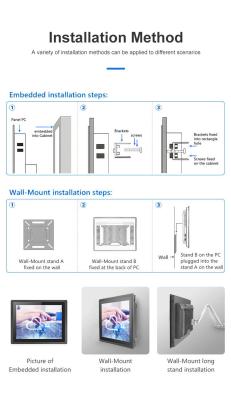 China Incorporado 15 pulgadas de pantalla táctil industrial PC, Ip65 pantalla táctil monitor I3 4G 128G en venta