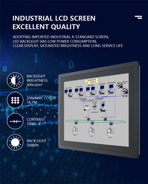 Quality 21.5 Inch Fanless Industrial Touch Panel PC 1024x768 Resolution Industrial for sale