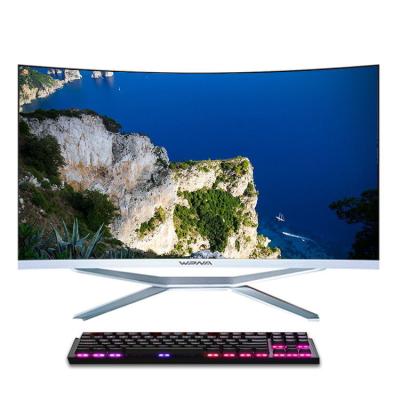 China 23,6 inch Monoblock Curve-scherm I3 I5 I7 SSD 128G 256G 512G Desktops Computer Alles in één pc Gamer PC Te koop
