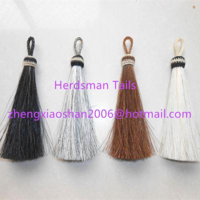 China Handmade 5-15cm horse hair tassel with real horse hairs for sale for sale