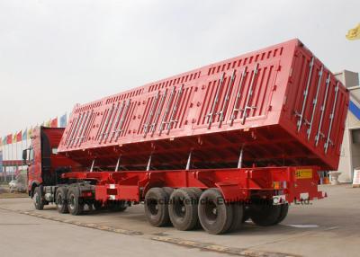 Cina Rimorchio laterale del ribaltatore - autoarticolato resistente dello scaricatore per la sabbia - assi di trasporto nella miniera 3 50 -60T in vendita