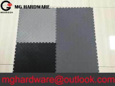 China Waterproof Anti Slip PVC Interlocking Floor Mats for Garage Floor Gym and Car washing room for sale