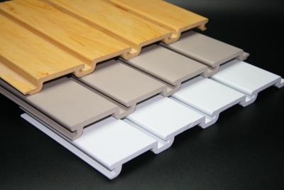 China Parking PVC Slat Walling Panels Basement Garage Wall Panels 12 inch width for sale