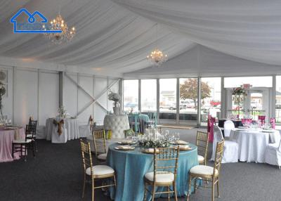 China Outdoor Ultraviolet-Proof Aluminum Frame Glass Wall Party Wedding Tent Trade Show Tent For Sale Te koop