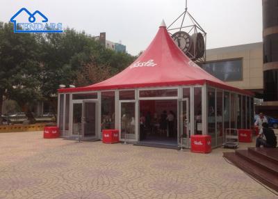China High End Custom Glass Wall Glass Door Aluminium Pop Up Pagoda Tent For Temporary Restroom for sale