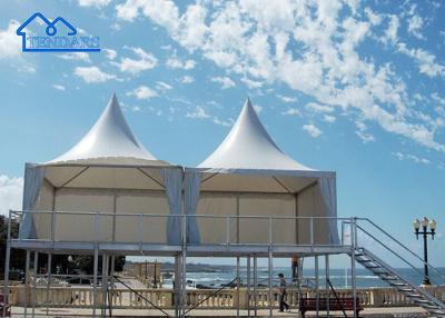 China Logo Stretch Aluminum Gazebo Pagoda Tent For Outdoor Wedding Party for sale