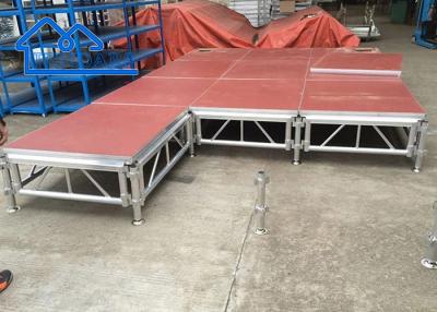 China Portable Easy Assemble Aluminum Stage Truss Mobile Event Plywood Stage Adjustable Stage Platform en venta