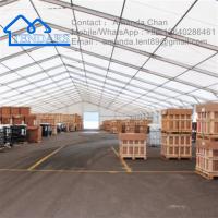 China Big Customized Warehouse A-Frame Temporary Structure Industrial Storage Tent 850gsm for sale