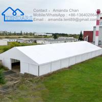 China Big Customized Warehouse A-Frame Temporary Structure Industrial Storage Tent 850gsm for sale