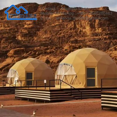 China Trade Show Tent Igloo Geodesic Dome Steel Structure Camping Tent Hotel Glamping Round Dome Tent for sale