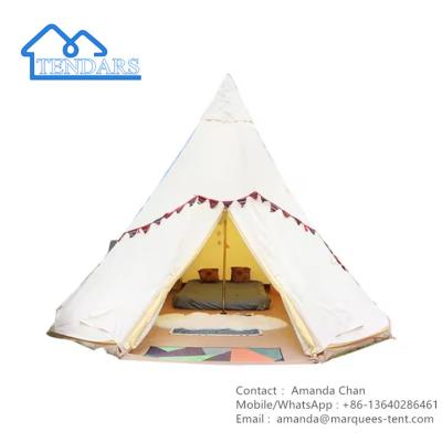 Cina Tenda da albergo di lusso Glamping impermeabile in cotone con ventola per tende di famiglia all' aperto in vendita