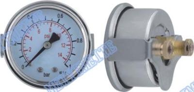 China Steel chrome standard Pressure gauge , back dry pressure gauge 2 Inch with U clamp for sale