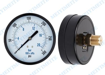 China Stainless Steel Pressure Gauge With brass material , back and bottom 3/8” 1/2” BSP, NPT, PT for sale