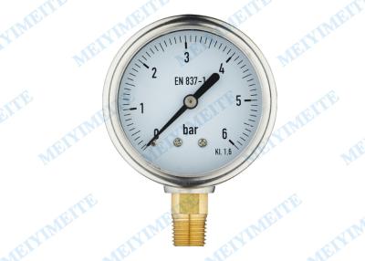 China 63mm Shrink bayonet bezel hydraulic pressure gauge , industrial pressure gauges for sale