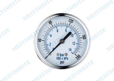 China Reliable pressure water gauge , general pressure gauge back with chrome bezel for sale