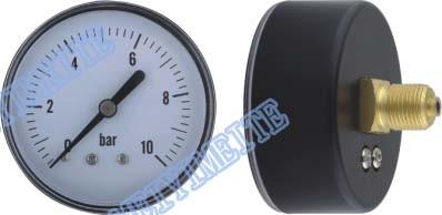 China Plastic pressure gauge brass connector , 2.5 inch air pressure gauge for sale