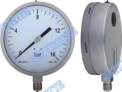 China 6 Inch stainless steel welding pressure gauge for sale