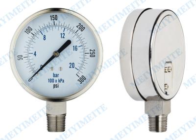 China Stainless steel pressure gauge with different ranges for sale