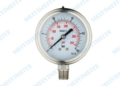 China Oil filled Stainless Steel Pressure Gauge back connection 2