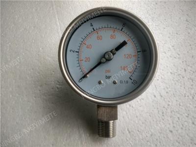 China 100mm  All Stainless Steel Pressure Gauge with Welding Connection for sale