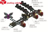 China Automatic Vertical Steel Coil Packaging Line with Stacking & Tilting System 800-1500mm OD for sale