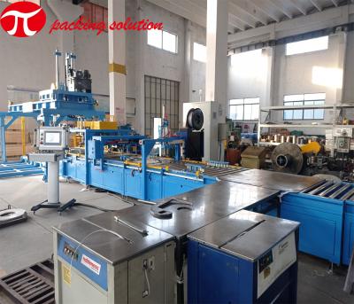China Ring Running Steel Coil Packing Machine For Various Metal Coil Packaging 2.5/Min Roller Speed for sale