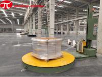 China Blue Automatic Pallet Wrapper Machine 1500kg 380V PLC Control Stretch Film Wrapping for sale
