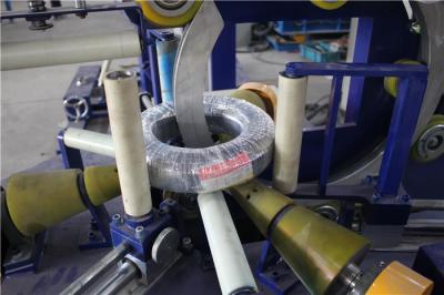 China PLC Control Electric Cable Coil Packing Machine Protecting Goods  GW200 8m/Min Roller Speed for sale