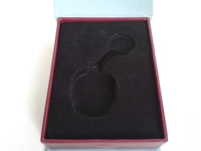 China High Definition PMS Color Printed Hot Stamping Electronics Packaging With Soft Velvet PS Tray for sale