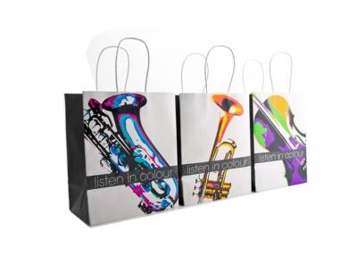 China Hot Stamping Paper Packaging Bags, Personalized Paper Hand Bag For Shopping for sale