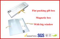 China Foldable Offset Printed Rigid Gift Boxes With Window , Magnetic Flat Packing Wig Gift Box for sale