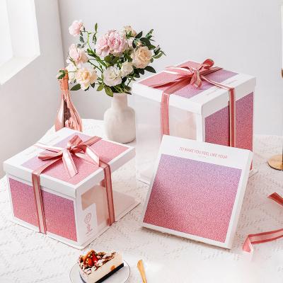 中国 Bestyleのクリア ビューの注文の印刷されたケーキ包装箱Papercard 販売のため