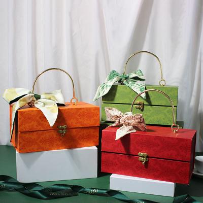 중국 상자 엄격한 판지 직포 덮개 여행 보석 박스를 패키징하는 마그넷 마감 선물 판매용