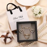 China Custom Printed Gift Packaging Boxes Ear Ring Luxury Jewellery Packaging Boxes With Handle for sale
